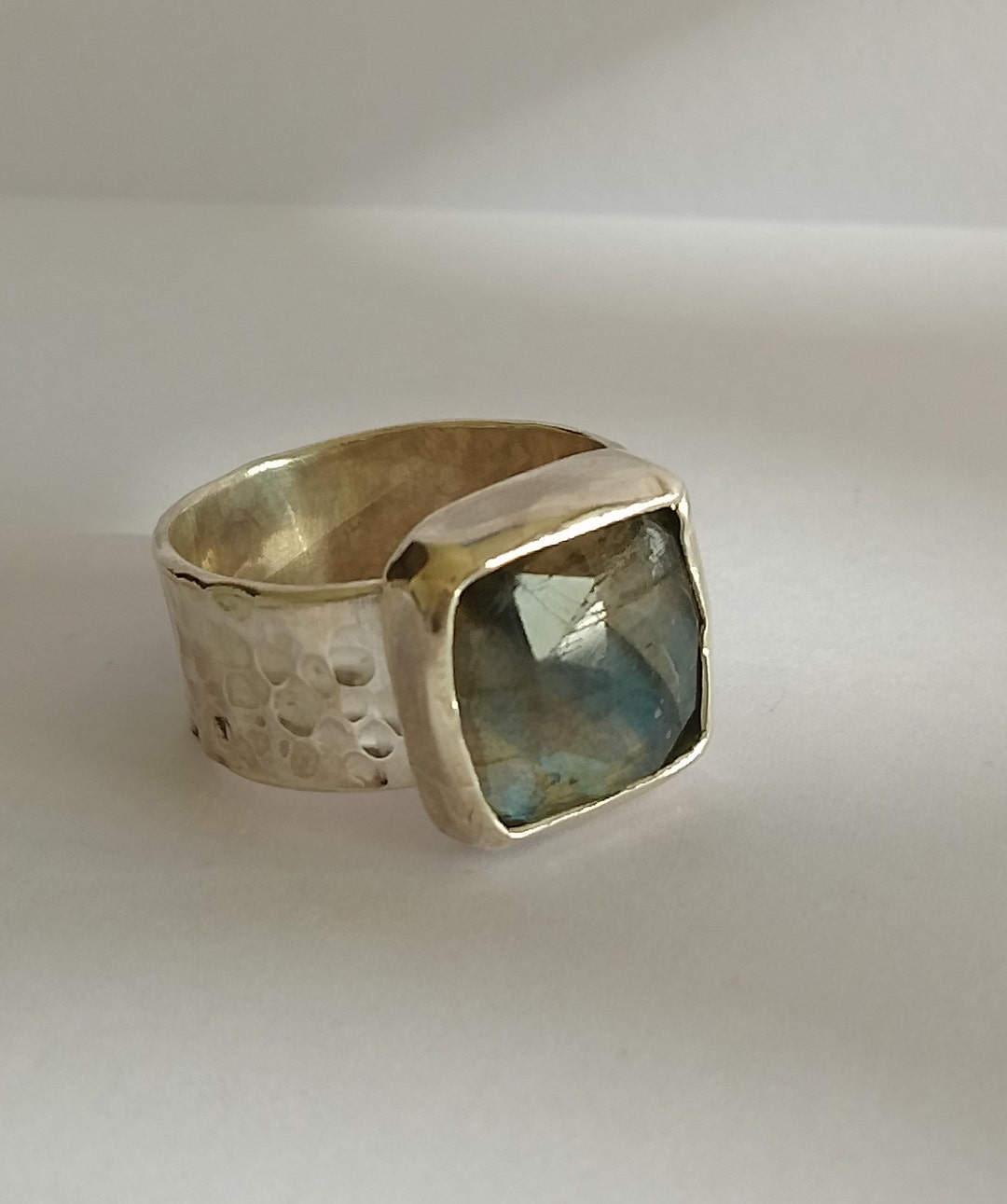 Ring En Plata With Labradorite - Etsy