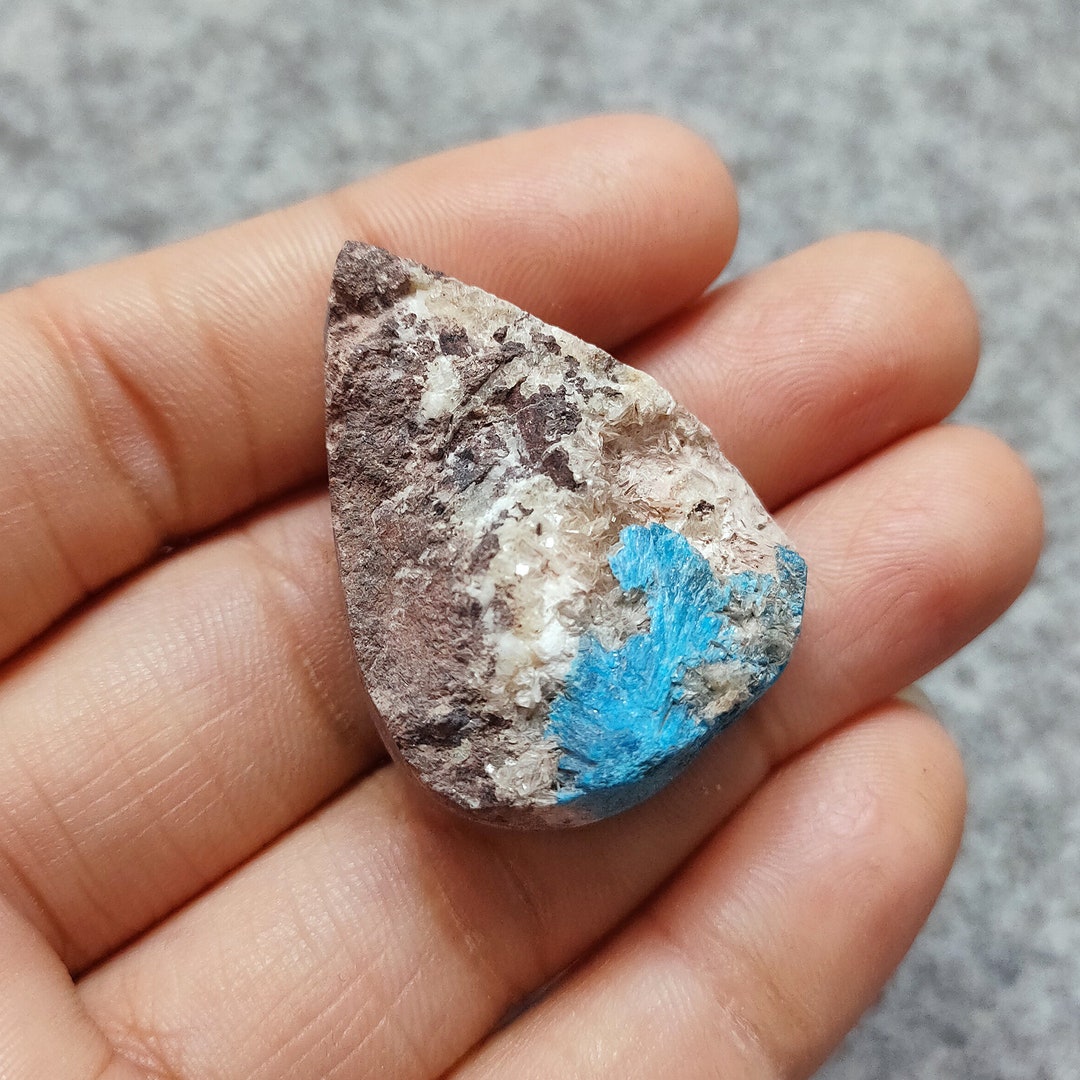 Cavansite Gemstone Loose Raw / Blue Color Natural Cavansite Rough / Raw ...