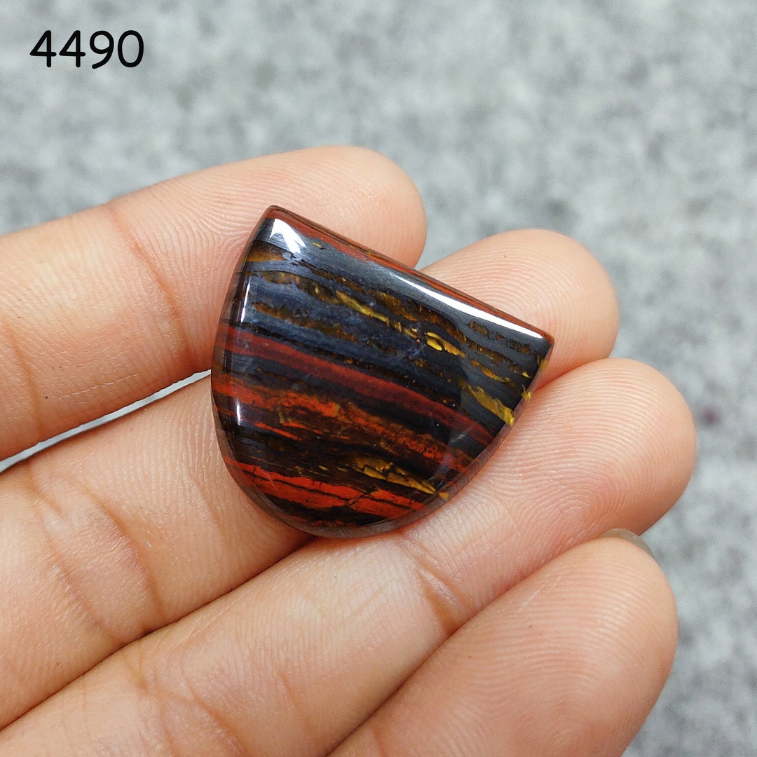 Natural Iron Tiger Eye Cabochon, Semi Precious Gemstone Polished ...