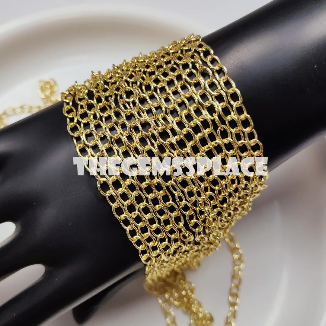 Raw Oval Link Chain, Chunky Cable Chains, Jewelry Making Supplies, DIY ...