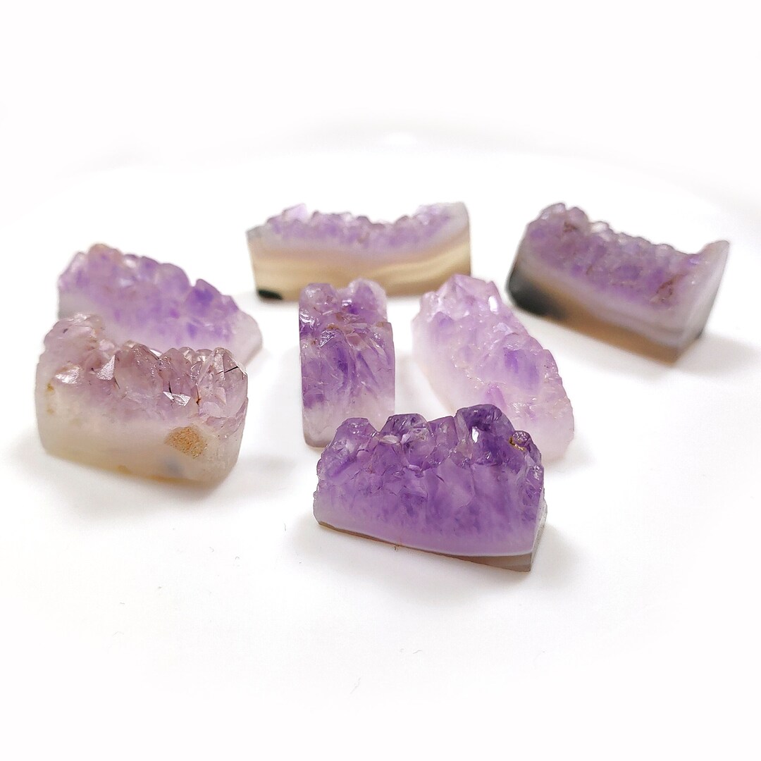 Natural Mini Amethyst Cluster Rough Loose Gemstone, Purple Fancy ...