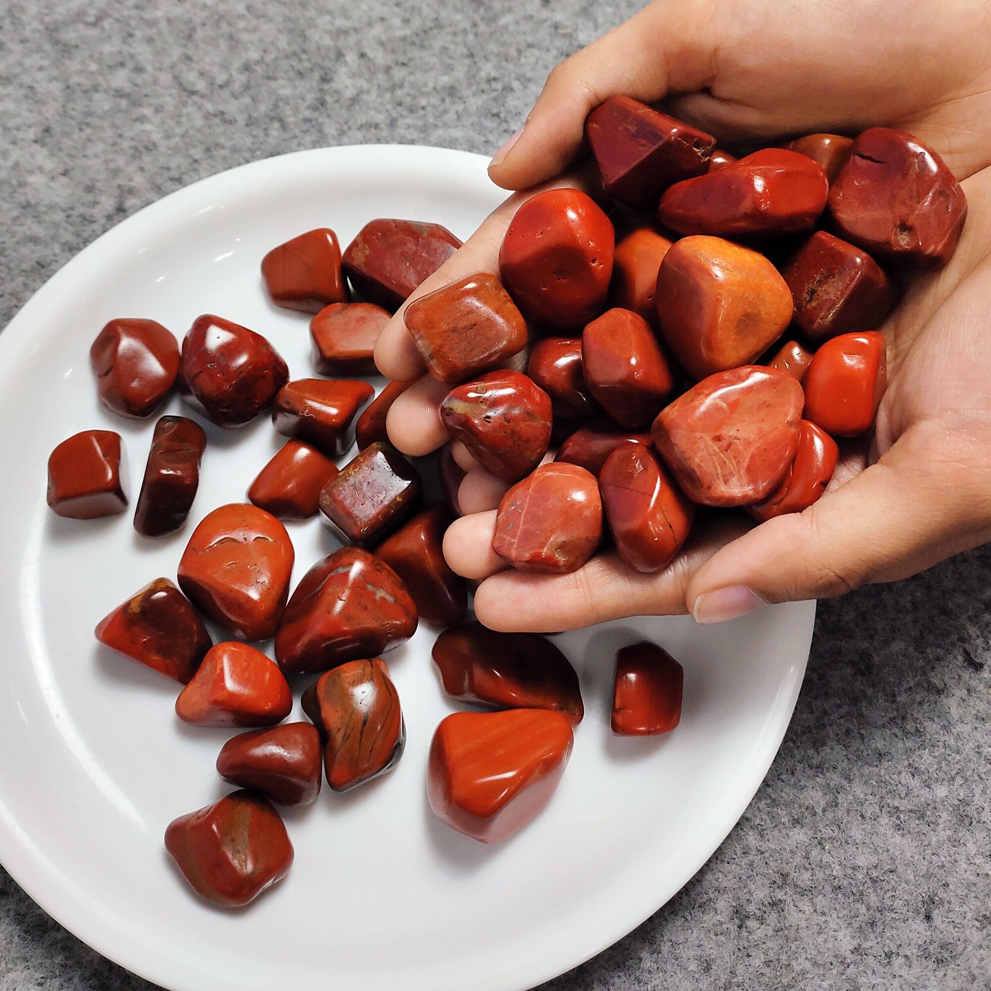 RED JASPER TUMBLED Polished Tumbled Red Jasper Authentic - Etsy