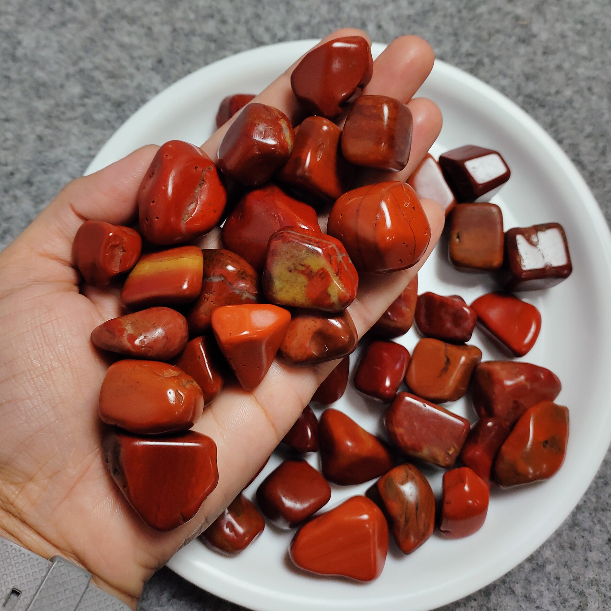 RED JASPER TUMBLED Polished Tumbled Red Jasper Authentic - Etsy
