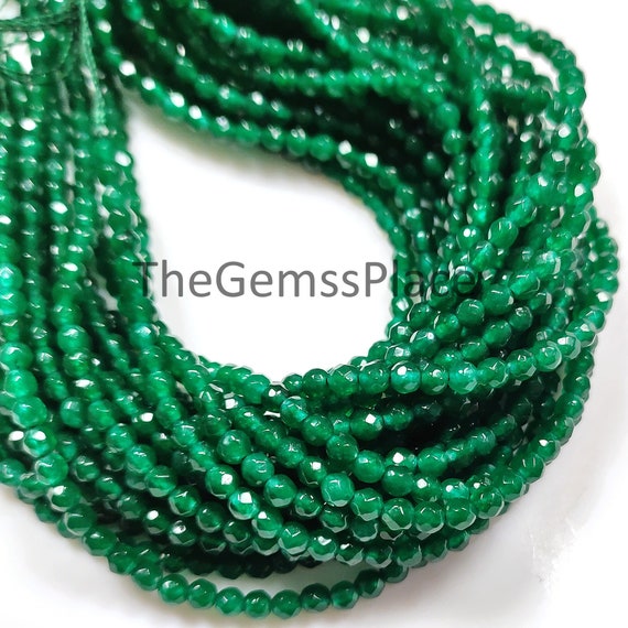 Green Jade Malay Jade Crystal Beads Stone Gemstone Round Beads for Necklace Earring Jewelry Making 3mm Green Gemstone Beads 15 Strands Etsy