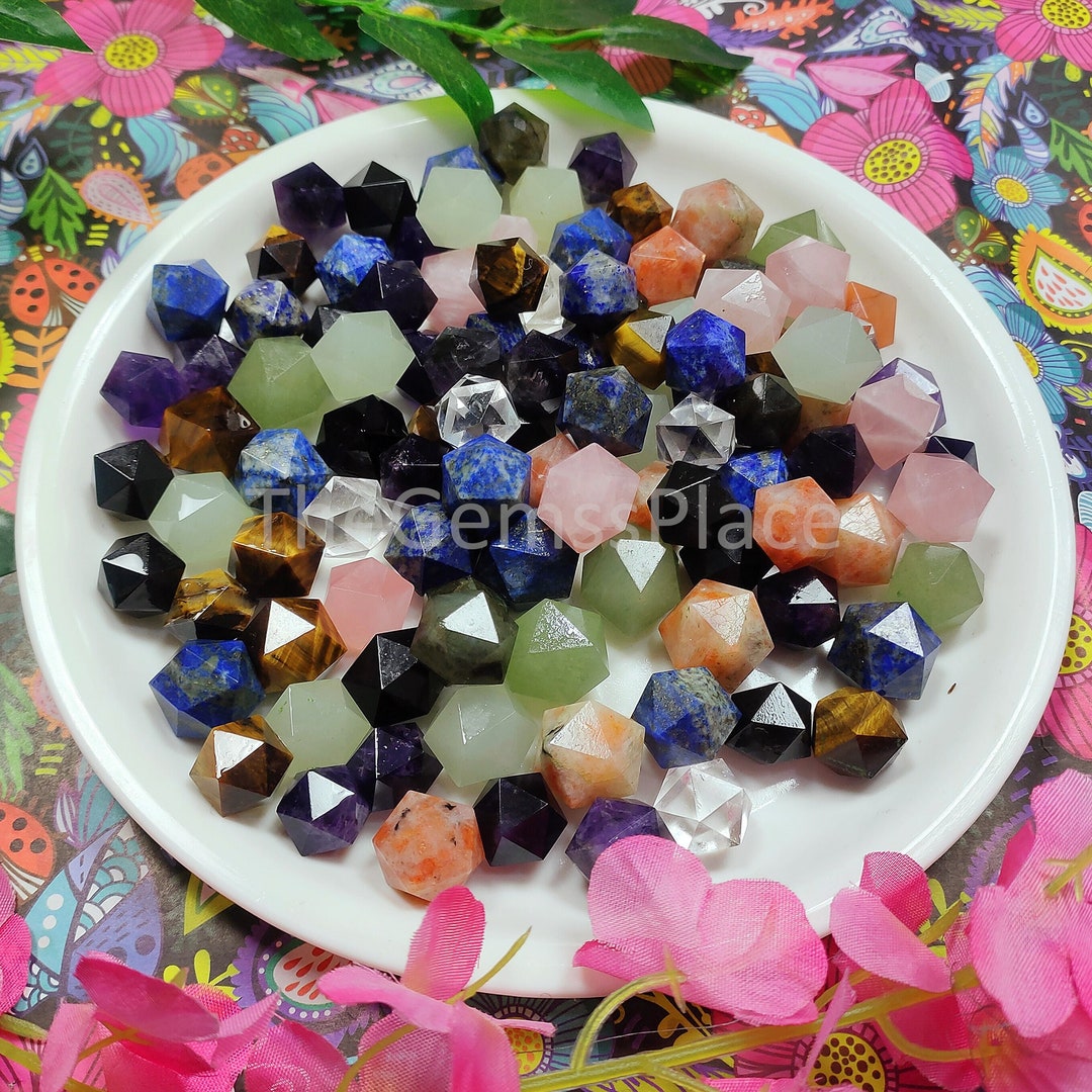 Hand Polished Hexagon Crystal, Chakra Healing Stone for Meditation ...