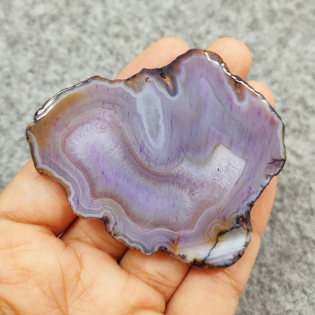 Genuine Agate Mini Coaster Slice Gemstone/ Purple Agate Mini Coaster ...