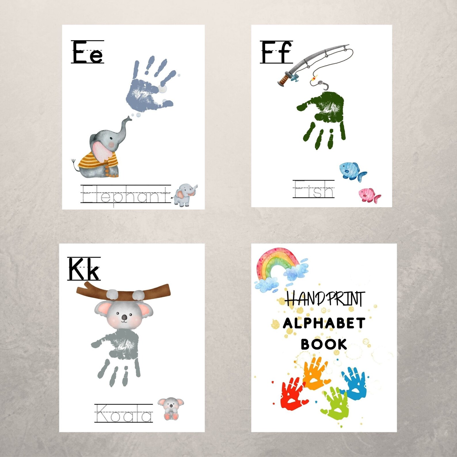 Alphabet Handprint Art,interactive Classroom and Nursery Activity for ...