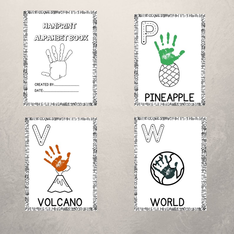 Alphabet Handprint Art,interactive Classroom and Nursery Activity for ...
