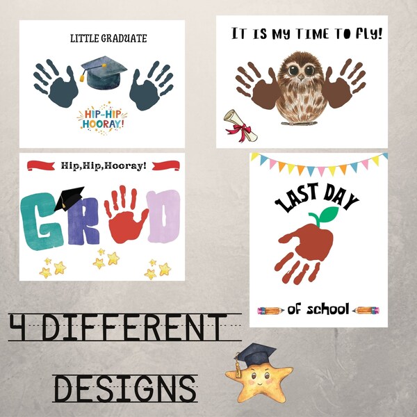 Graduation Handprint Art - Etsy