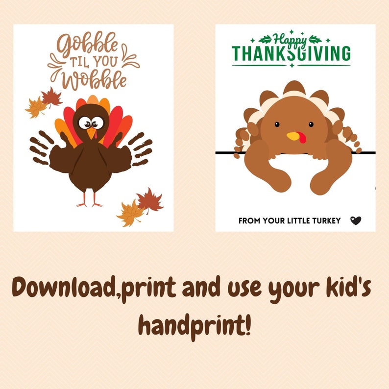Happy Thanksgiving From Your Little Turkey Handprint Crafts, Printable ...