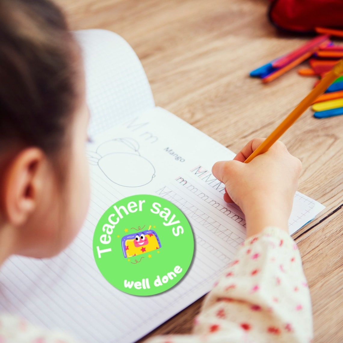 Colorful Teacher Digital Printable Stickers Teacher Digital - Etsy