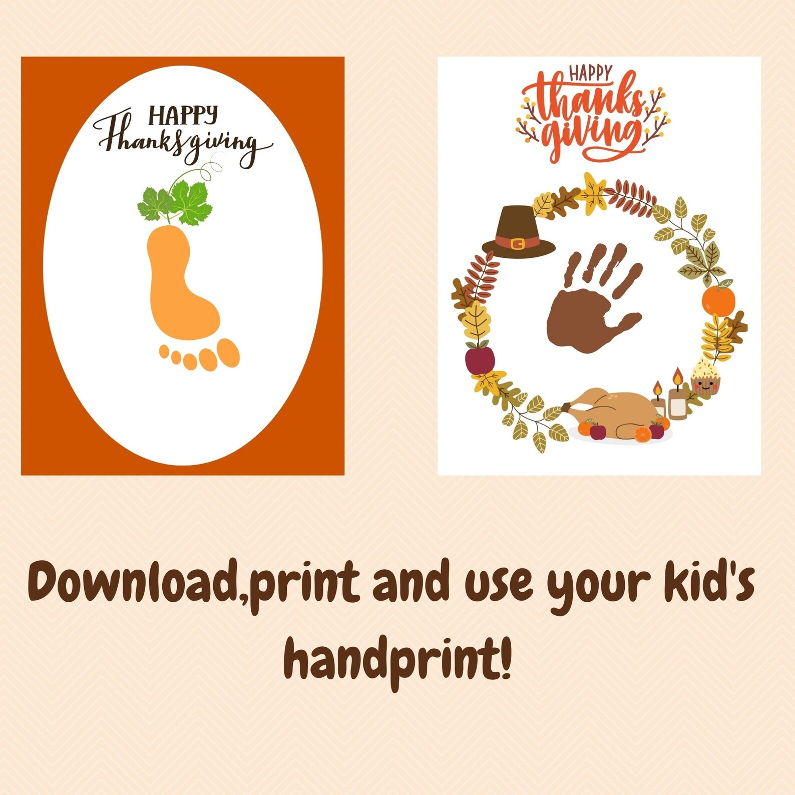 Happy Thanksgiving From Your Little Turkey Handprint Crafts, Printable ...