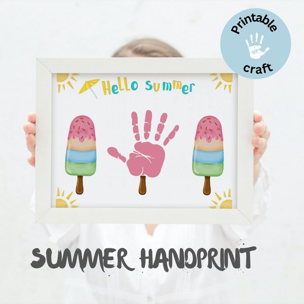 Ice Cream Handprint Art - Etsy