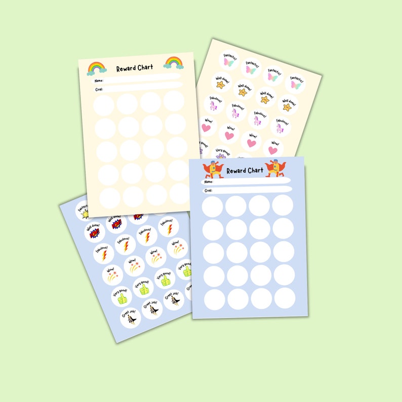 Kids Reward Chart Boys Reward Chart Girls Reward Chart - Etsy