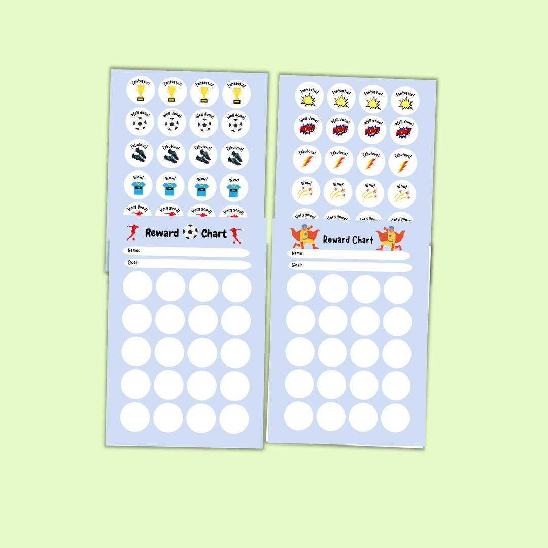 Kids Reward Chart, Boys Reward Chart, - Etsy