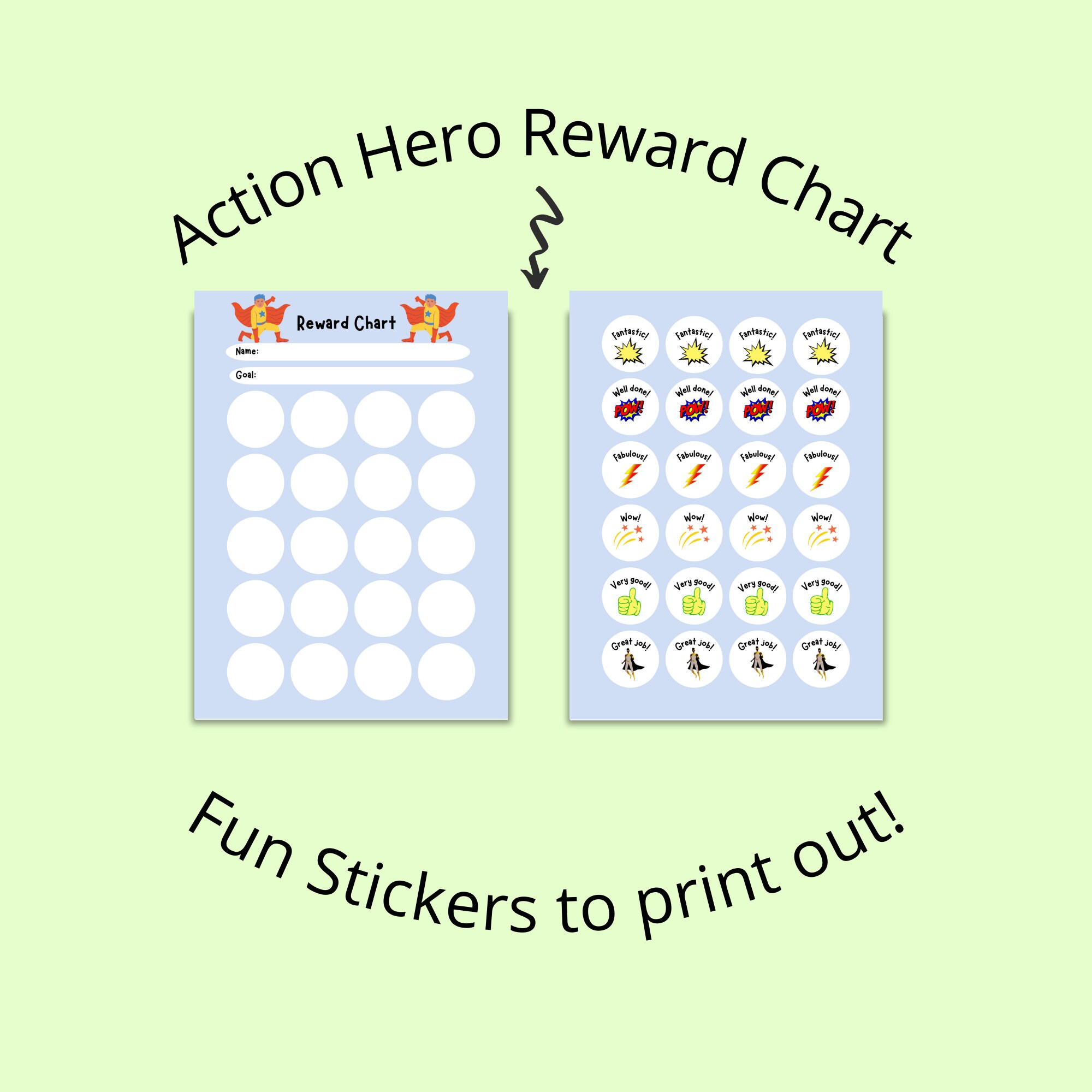 Kids Reward Chart, Boys Reward Chart, - Etsy