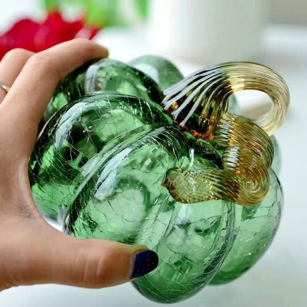 Blown Glass Pumpkins - Etsy