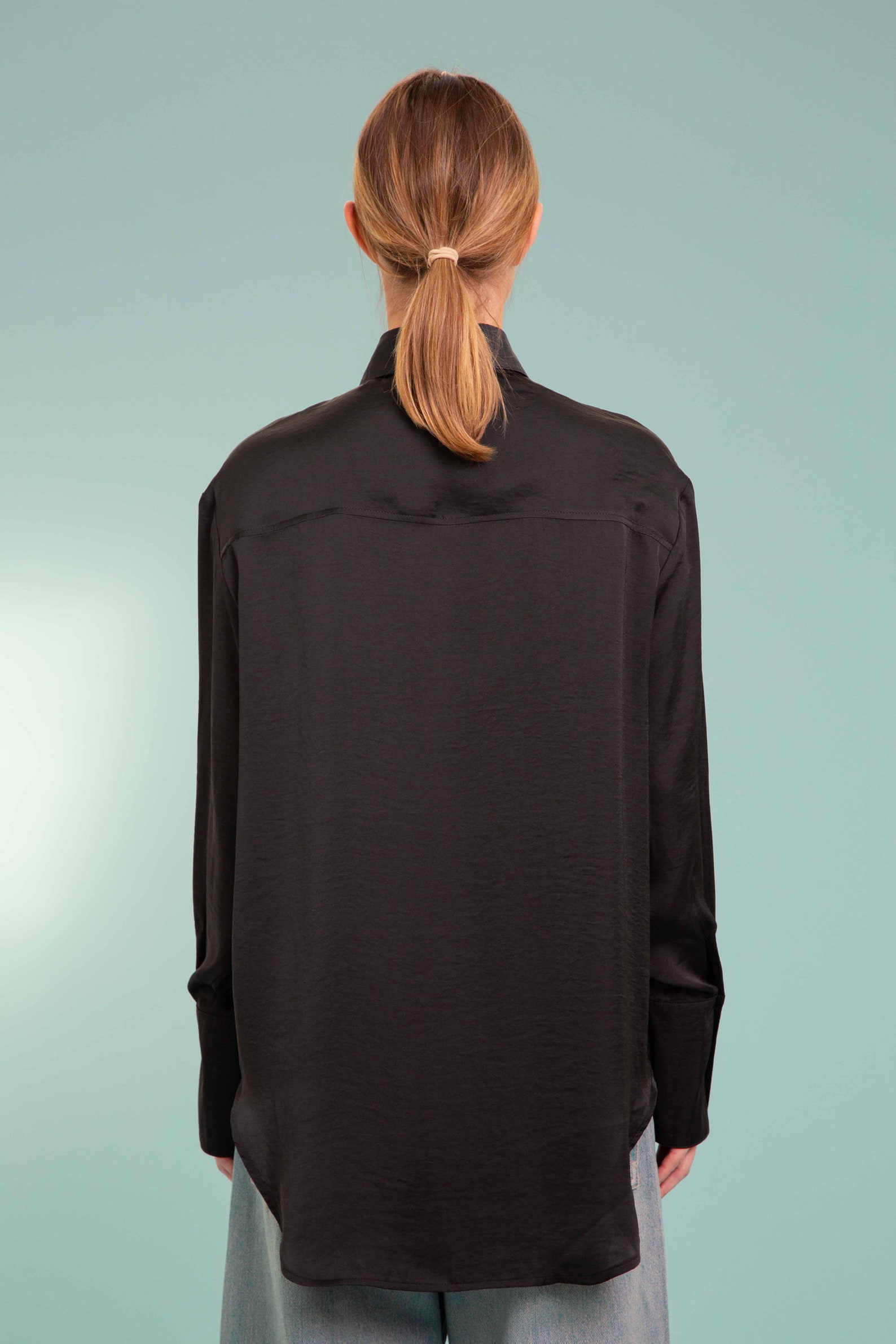 Blouse Black Color, the Sleek & Chic Long Sleeve Shirt: Elevate Your ...