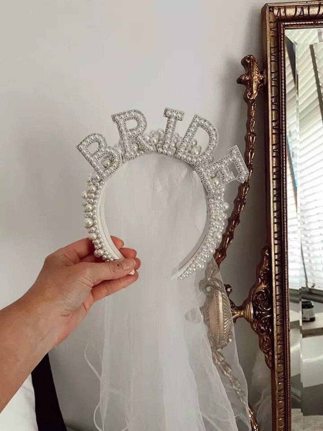 Stylish Bride Headband With Pearls for Hen Party or Bachelorette Party ...