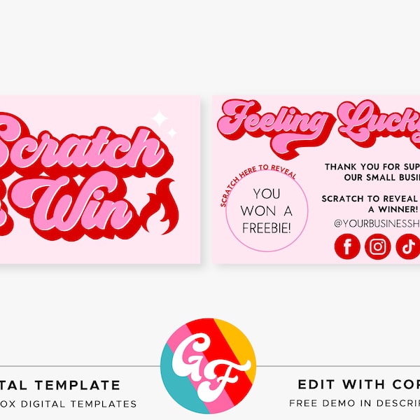 Custom Scratch off Card - Etsy