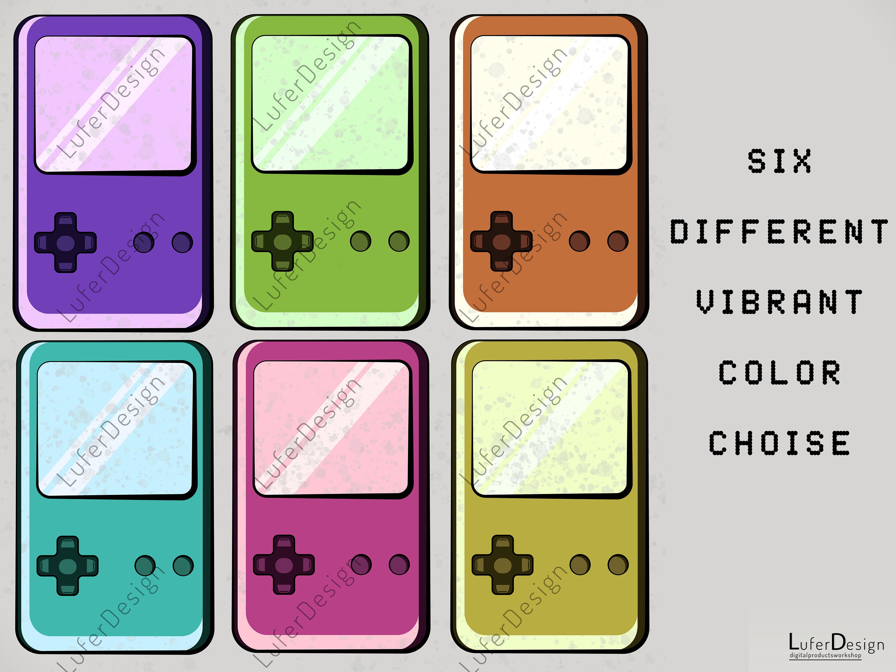 Retro Game Console Png's With Vibrant Colors for Sublimations , Gamer ...
