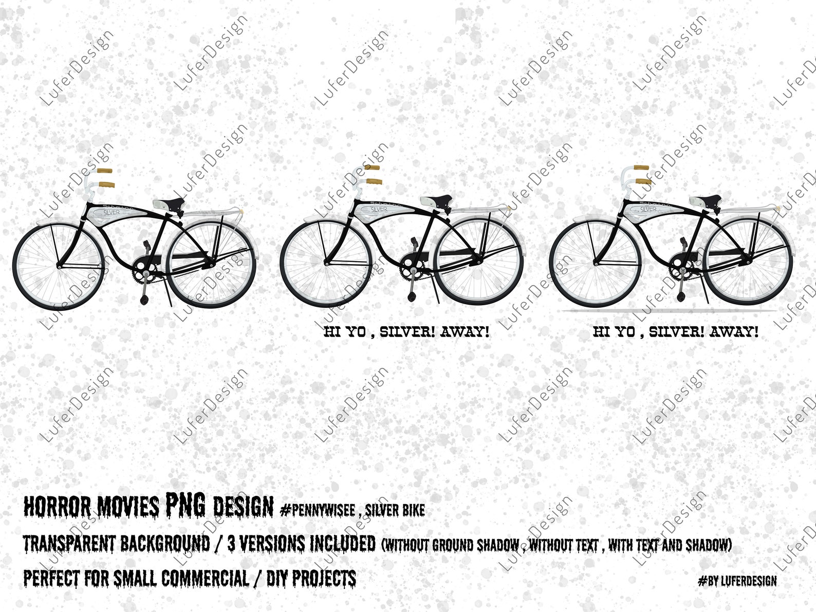 Pennywisee' Silver Bike Creative Png Design for Halloween - Etsy