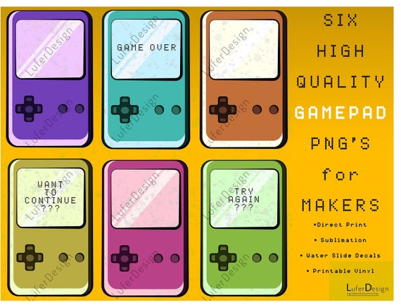 Retro Game Console Png's With Vibrant Colors for - Etsy