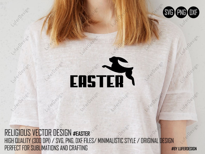 Easter Bunny Logo Svg/png/dxf Design for Crafting - Easter Bunny ...