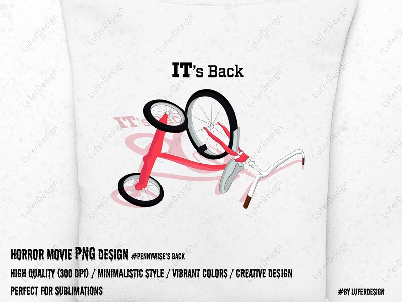 Pennywise is Back Creative Png Design for Halloween, Horror Movie Png's ...