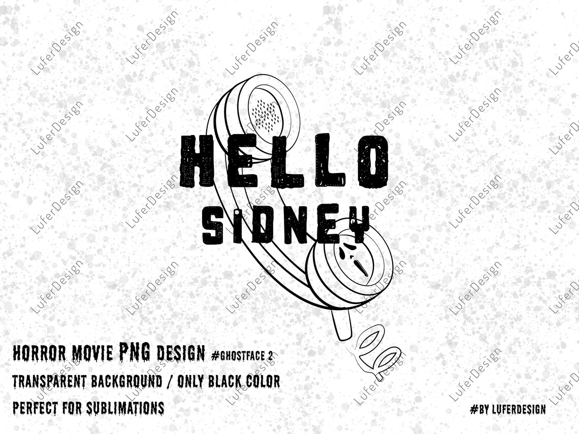 Ghostface Telephone Quote Png for Halloween - Horror Movie Png Design ...