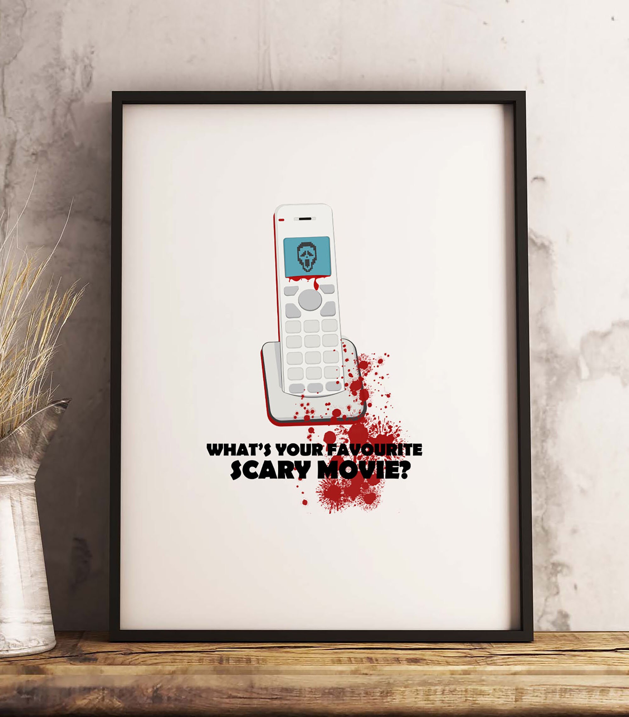 Ghostface Telephone Png for Halloween , Horror Movie Png Design for ...