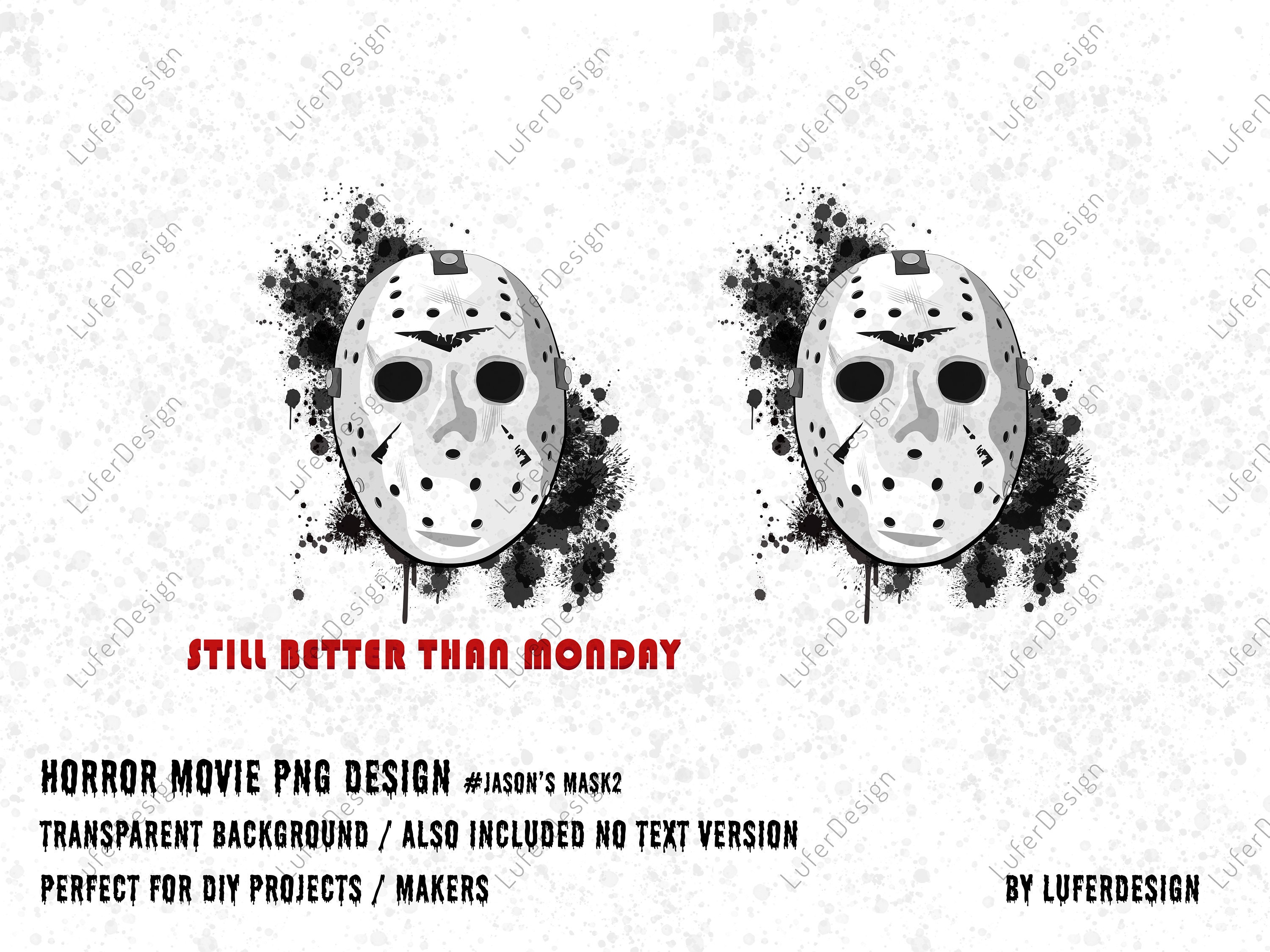 Jason's Mask Png for Halloween , Horror Movie Png Design for ...