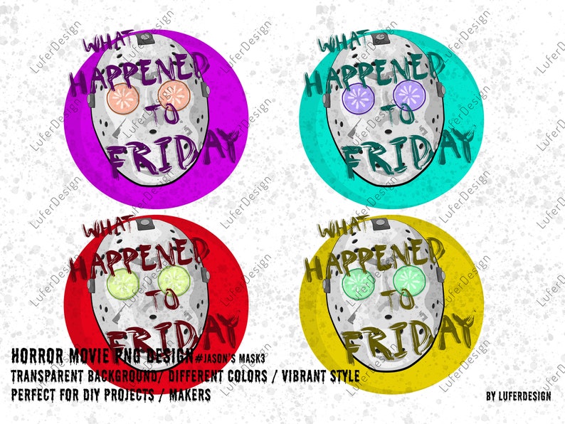 Jason's Mask Png for Halloween , Horror Movie Funny Png Design for ...