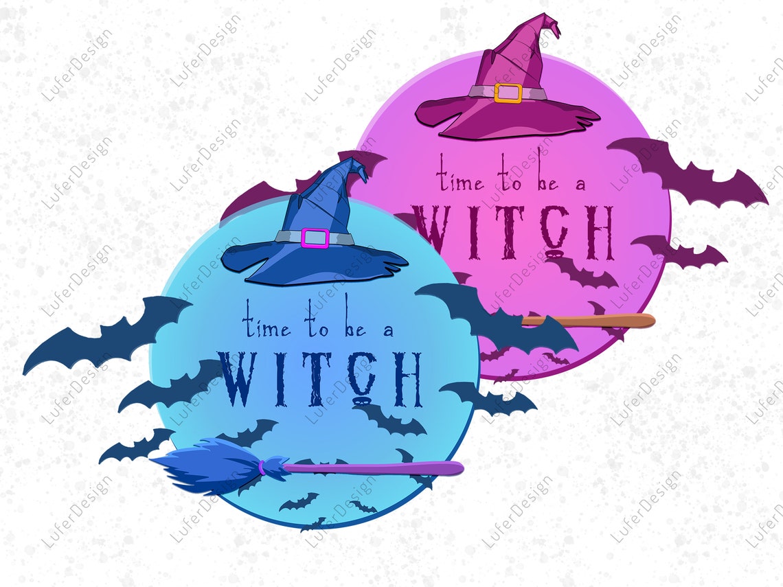 Time to Be a Witch Png for Halloween Witch Hat and Broom Png - Etsy