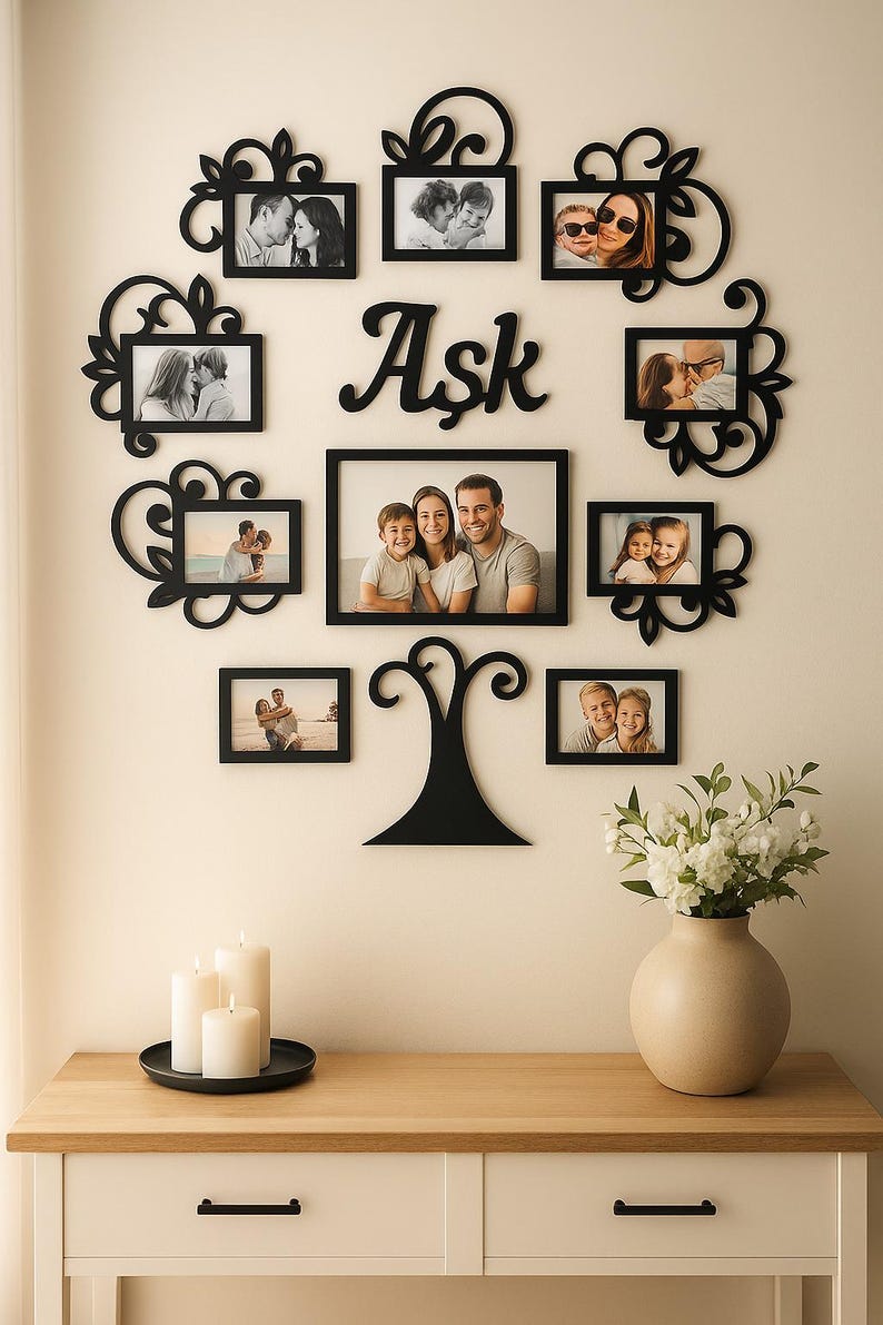 Family Tree Wall Frame SVG – Laser Cut Digital Design for Cricut ...