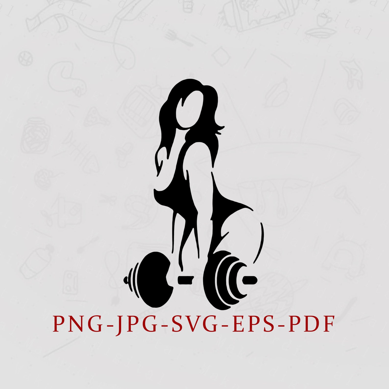 Fitness Woman SVG, Woman Lifting Weights Digital, Girls Who Lift ...