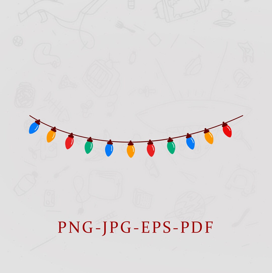 Christmas Lights, Christmas Lights Png Digital, Christmas Lights Png ...