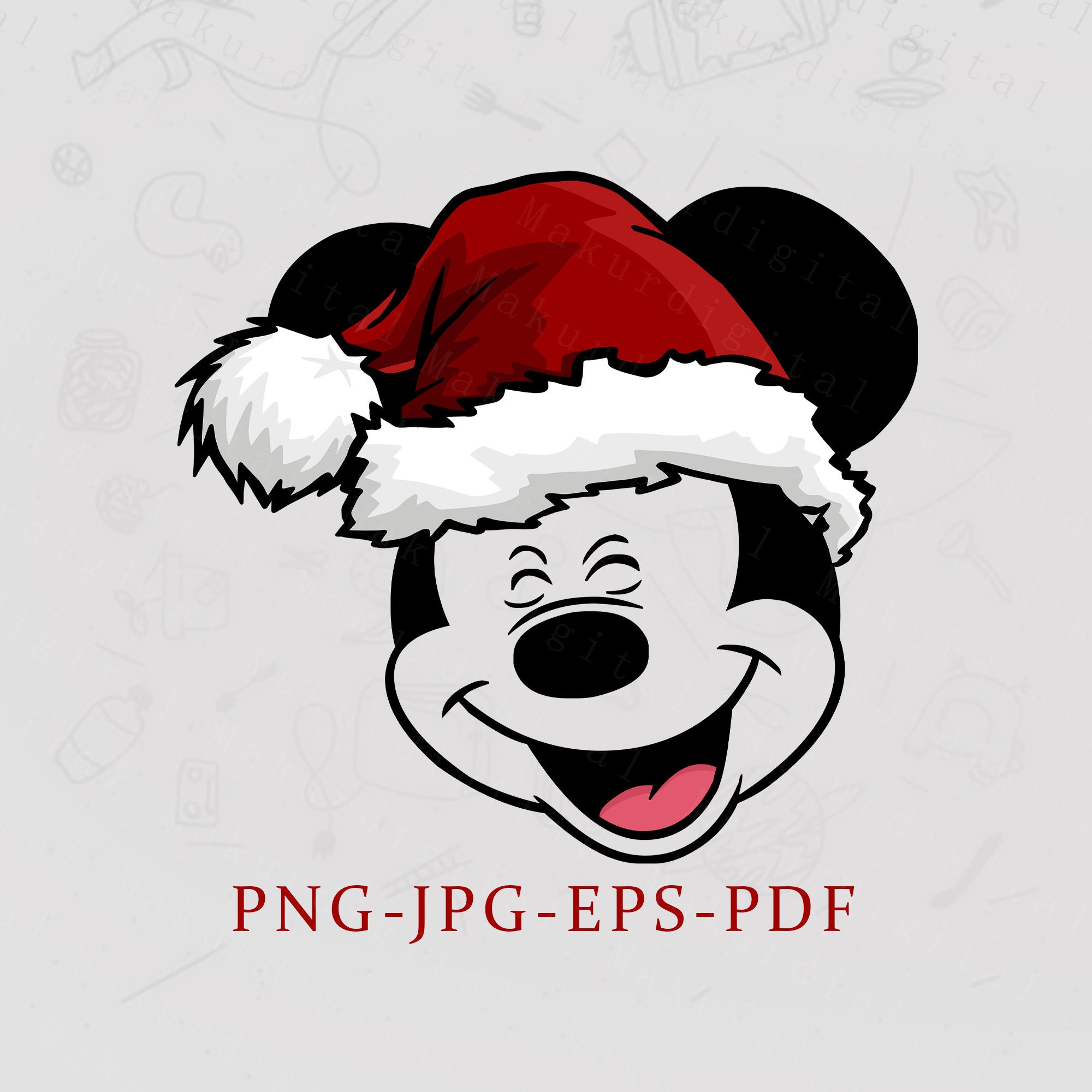 Mickey Mouse Christmas Png, Mickey Mouse Christmas Png Digital Instant ...