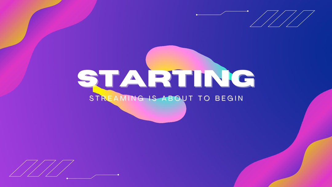 Neon Bubbles Twitch Stream Scenes - Starting Soon, Be Right Back ...