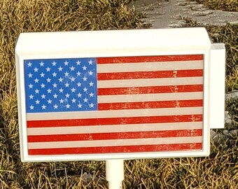 Solar Lighted American Flag - Etsy