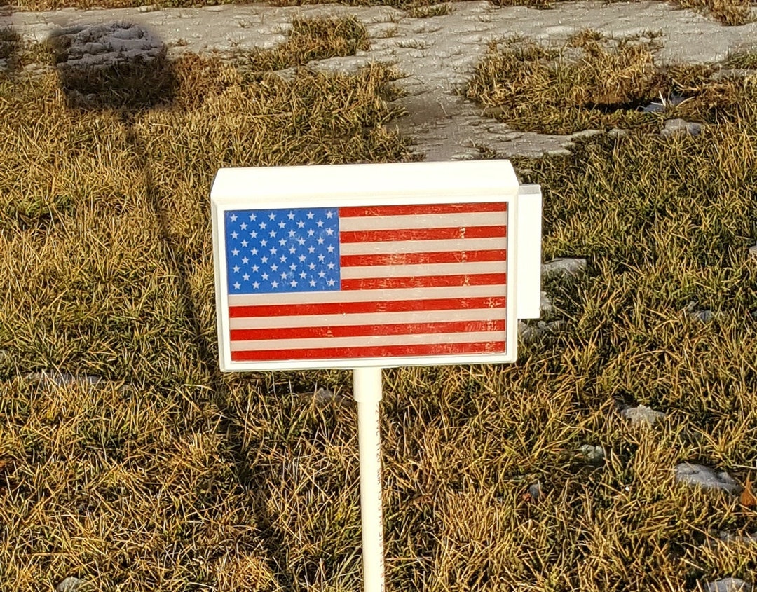 American Flag, Lighted LED, Solar, Two Sided Sign. - Etsy