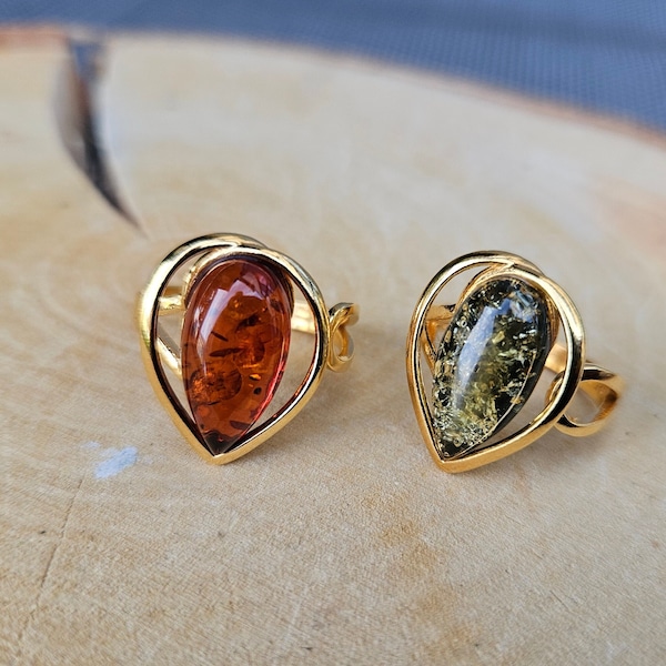 Amber Ring - Etsy