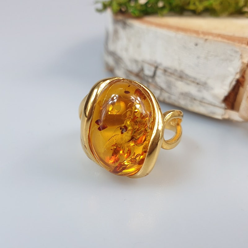 Amber Ring - Etsy
