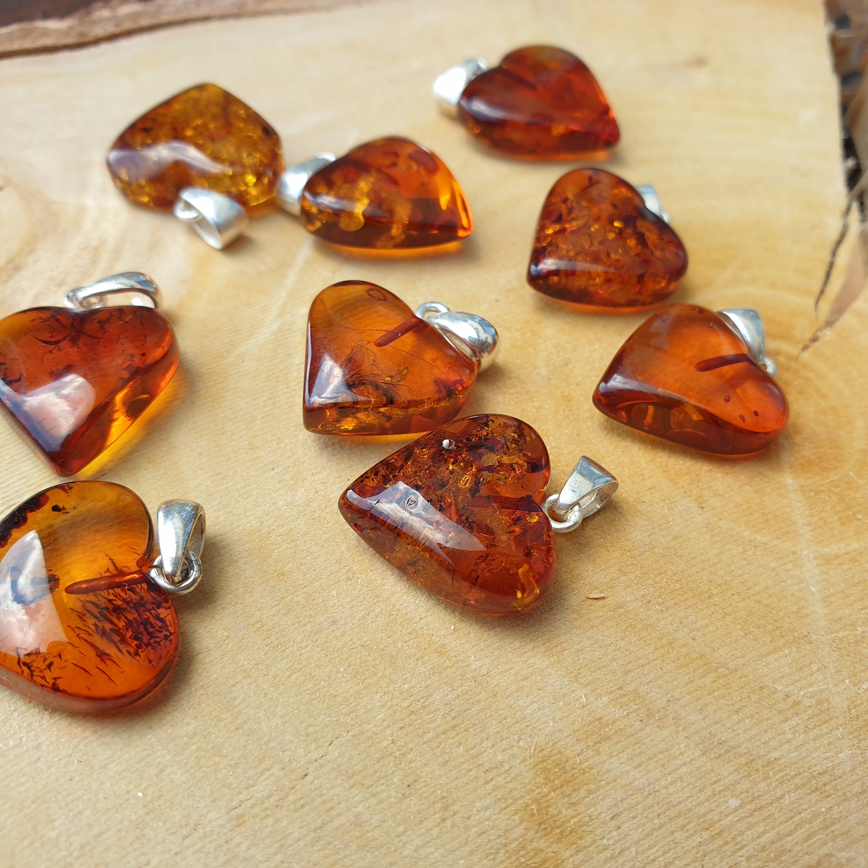 Small Baltic Amber Heart Pendant, Handmade Love Jewelry - Etsy