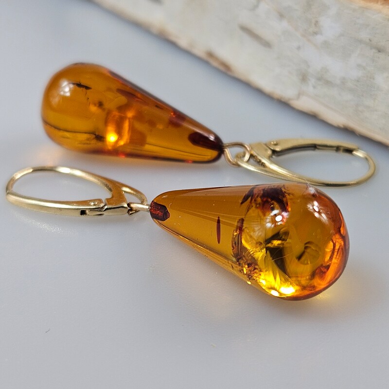 Amber Earrings - Etsy