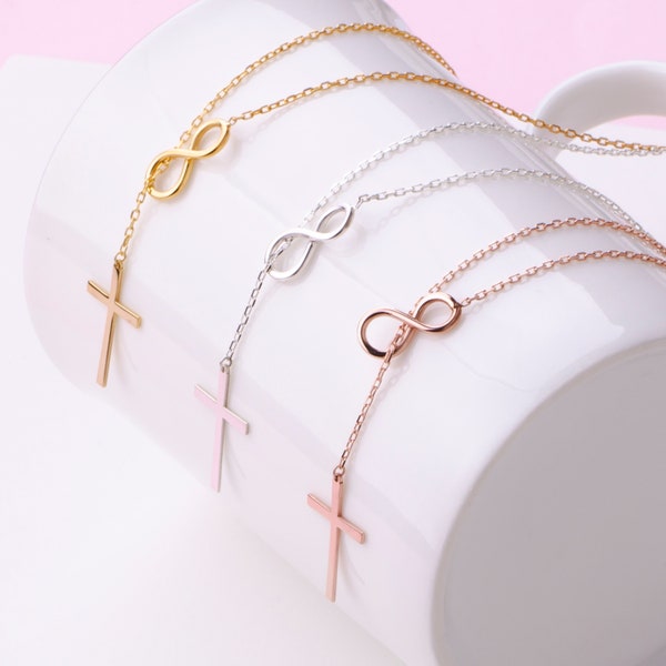 Infinity Cross Necklace - Etsy