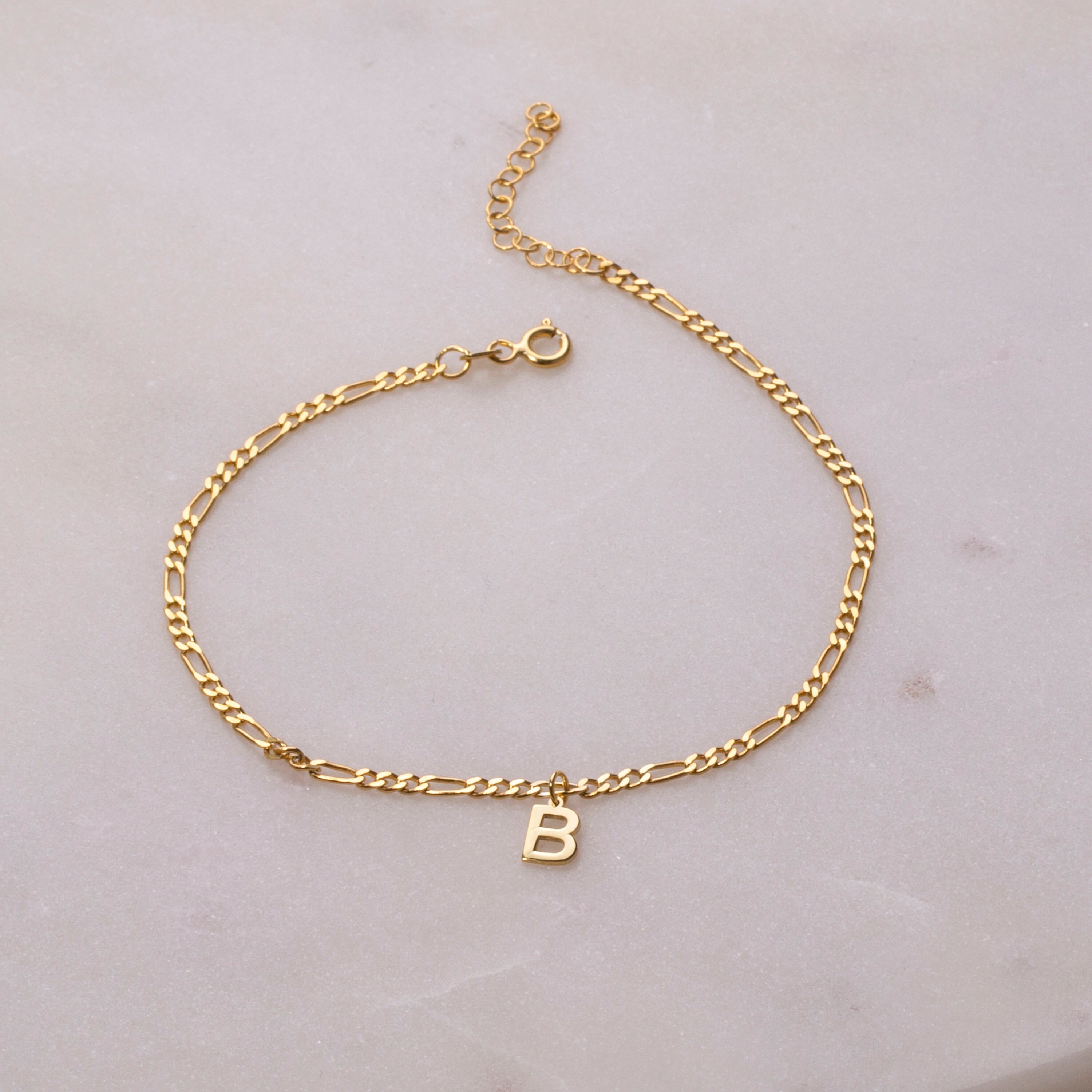 Anklet with initial b store