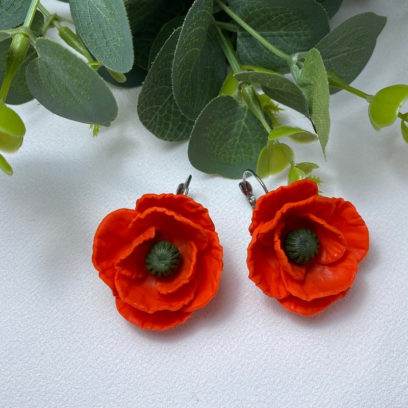 Poppy Earrings - Etsy UK