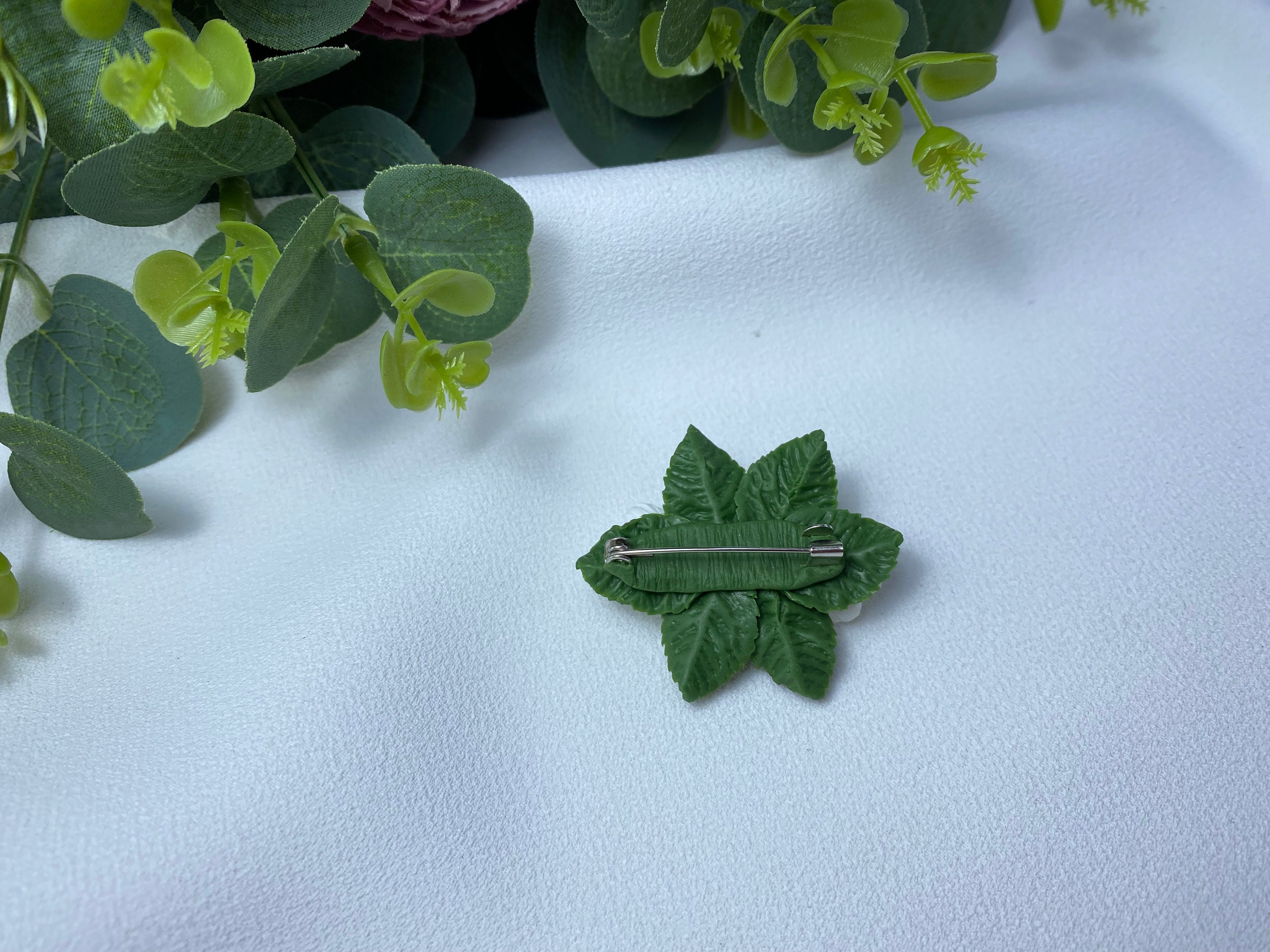 Flower Brooch White Handmade Flower Brooch White Spring Brooch - Etsy