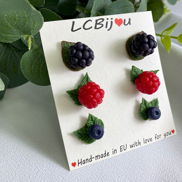 Blueberry Earrings - Etsy